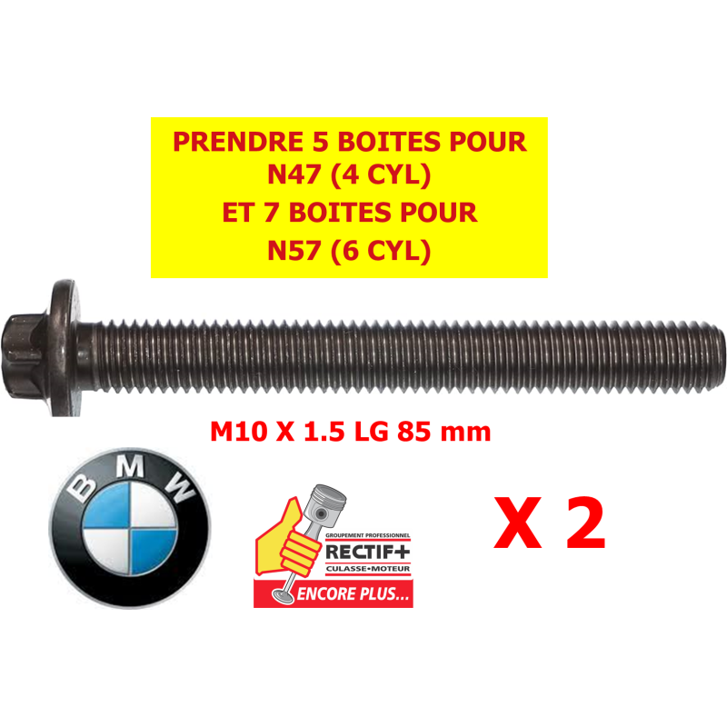 PAIRE DE VIS DE PALIER BLOC BMW ORIGINE MOTEUR N47 N57 5 PAIRES POUR LE ...